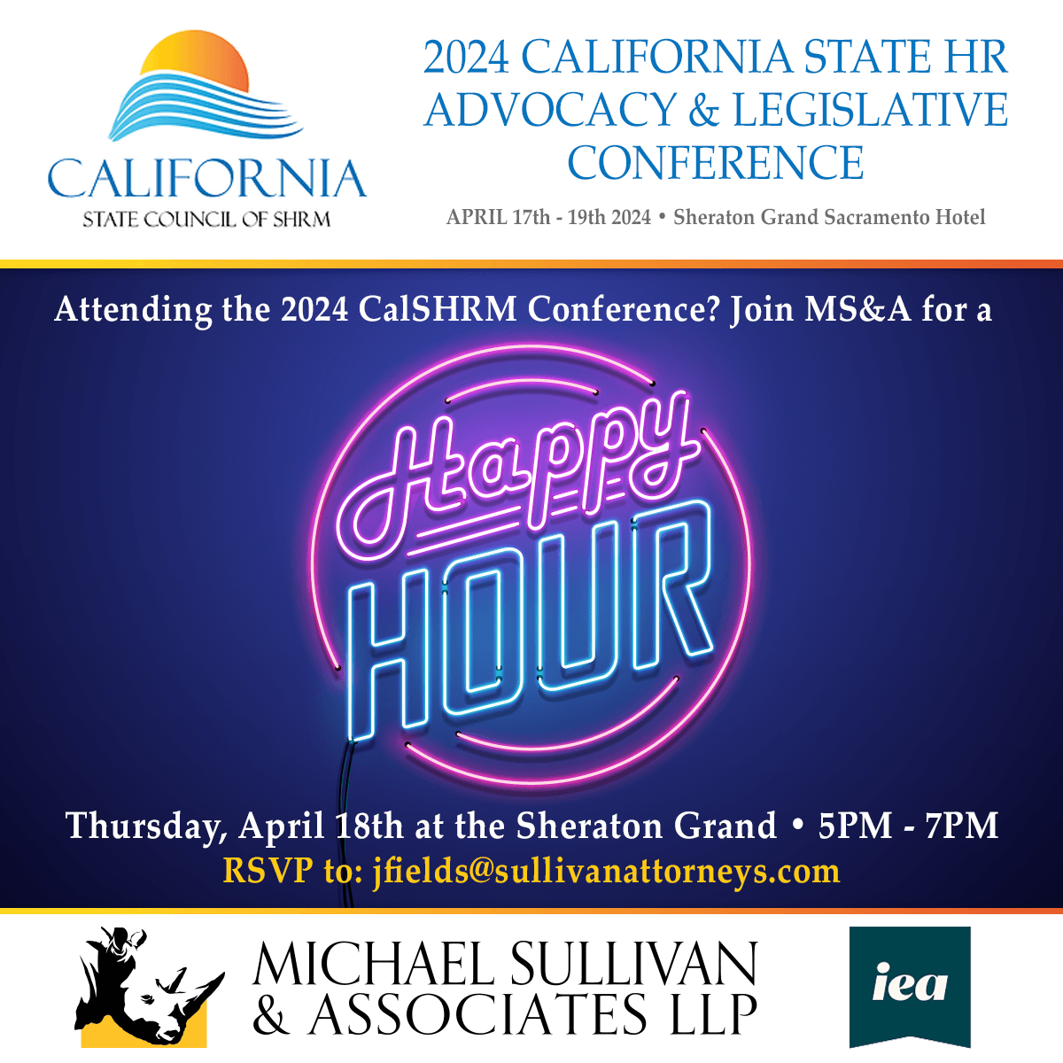 CalSHRM 2024 Happy Hour RSVP
